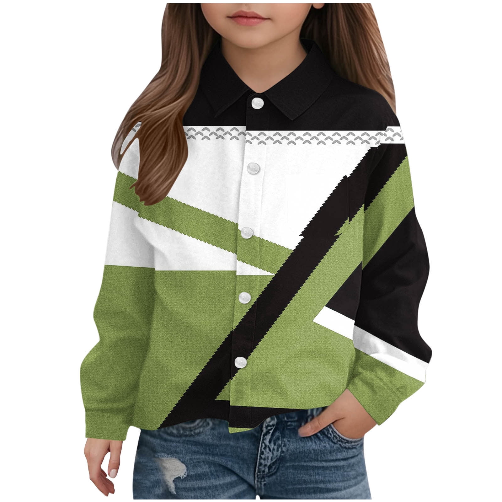 Ovbmpzd Dressy Tops for Toddler Girls 3/4 Sleeve Graphic Prints Baggy ...