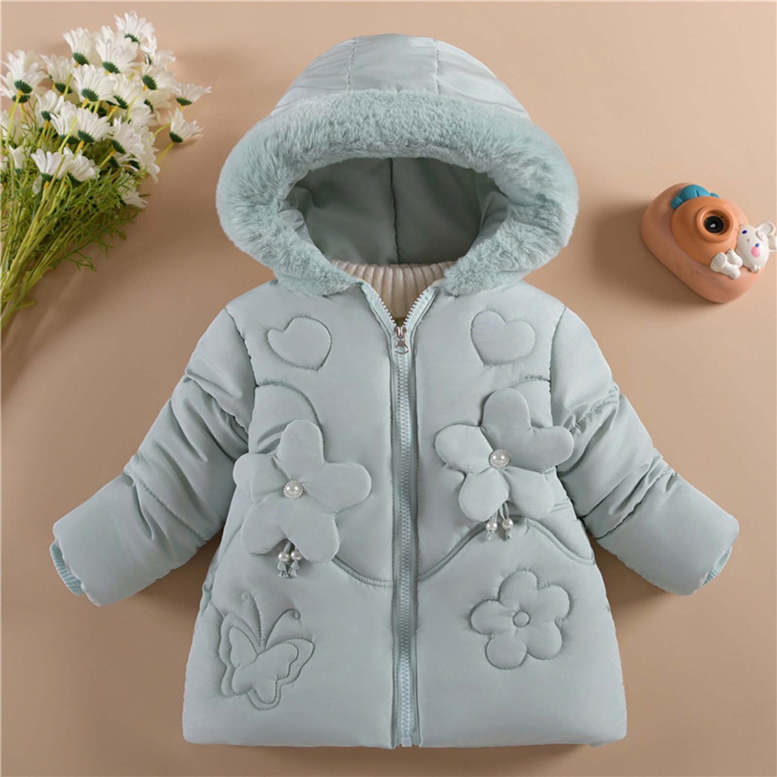 Ovbmpzd Full Zip Boys Jacket Puffer Light Blue Parka Cute Long Warm ...