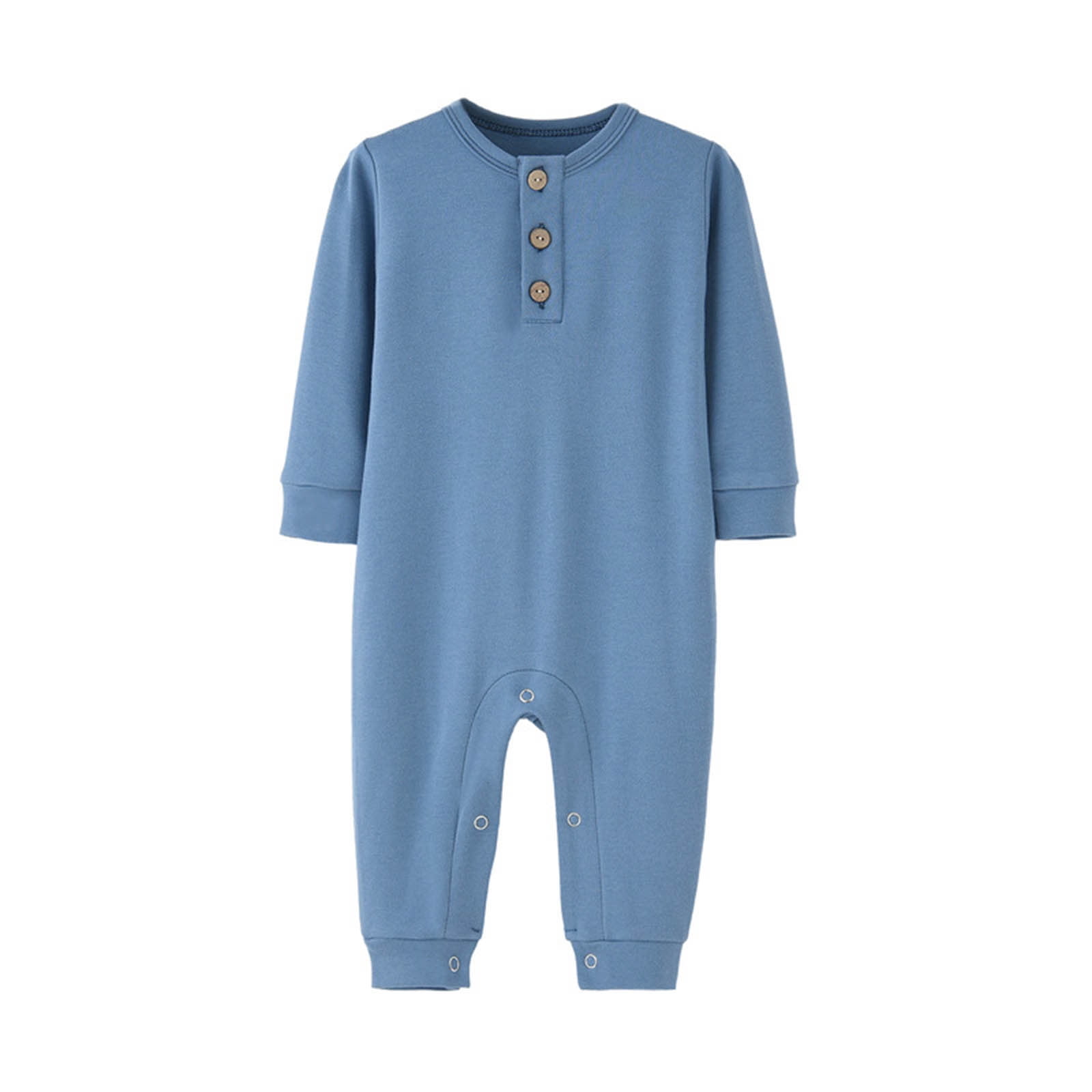 Ovbmpzd Newborn Pajamas Neutral Long Sleeve Button Pajamas Baby Boy ...