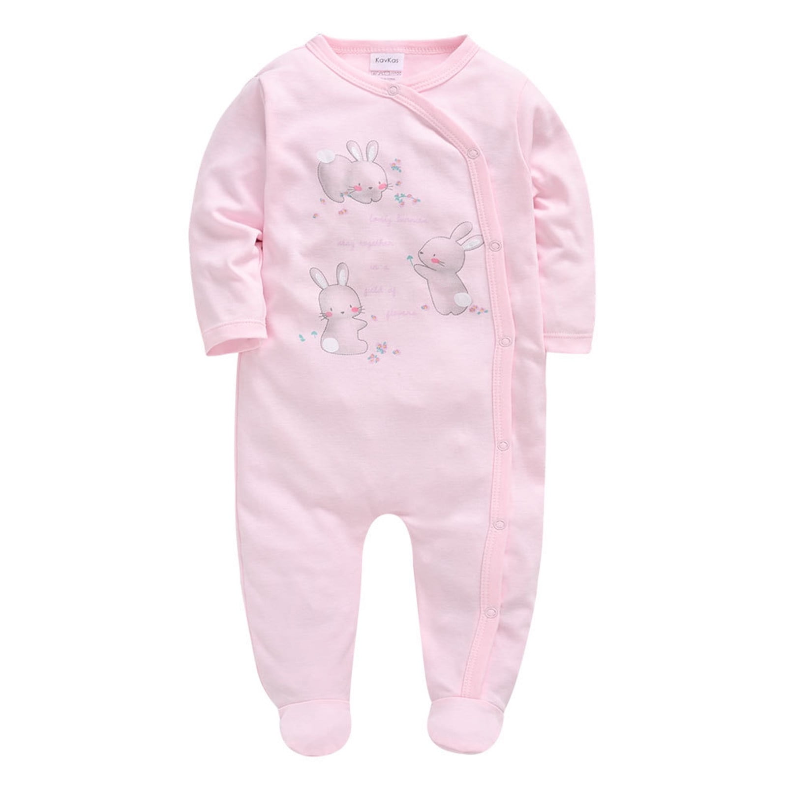 Ovbmpzd Pink Newborn Pajamas Unisex Cozy Cute Long Sleeve Cotton ...