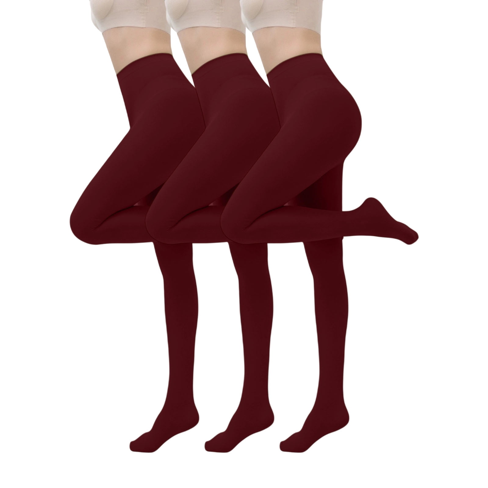 Ovbmpzd Womens 2 Packs Tights Red Tummy Control Plus Size Pantyhose ...