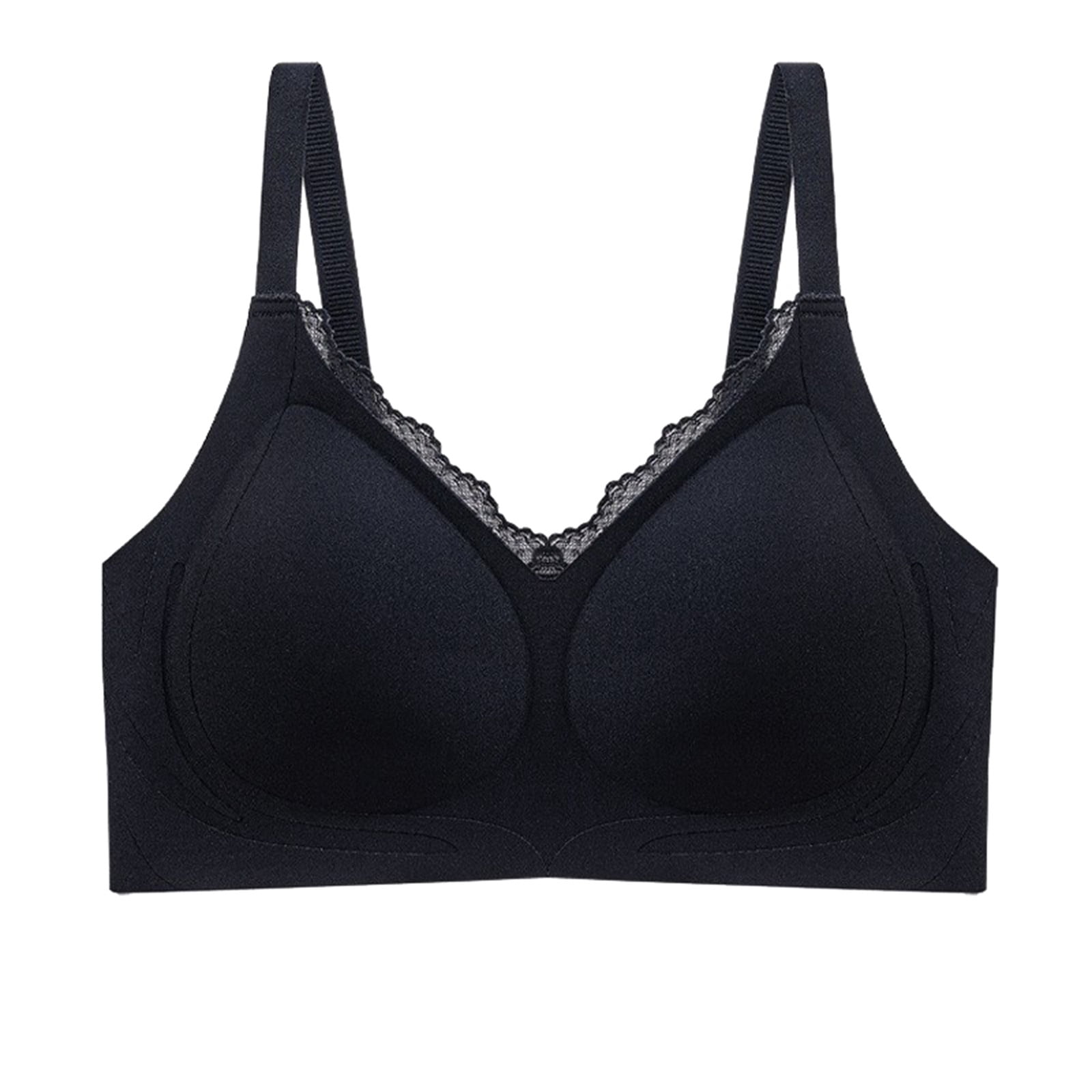 Ovbmpzd Womens Bra Seamless Wireless Lace Push Up Bra Comfort Padded ...
