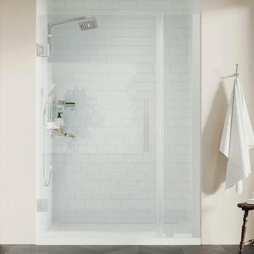 Mustee Durastall Shower Stall, Thermoplastic, Center Drain, Slip ...