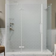 VIGO Frameless Square Clear Shower Enclosure (36 x 36) Chrome - Walmart.com