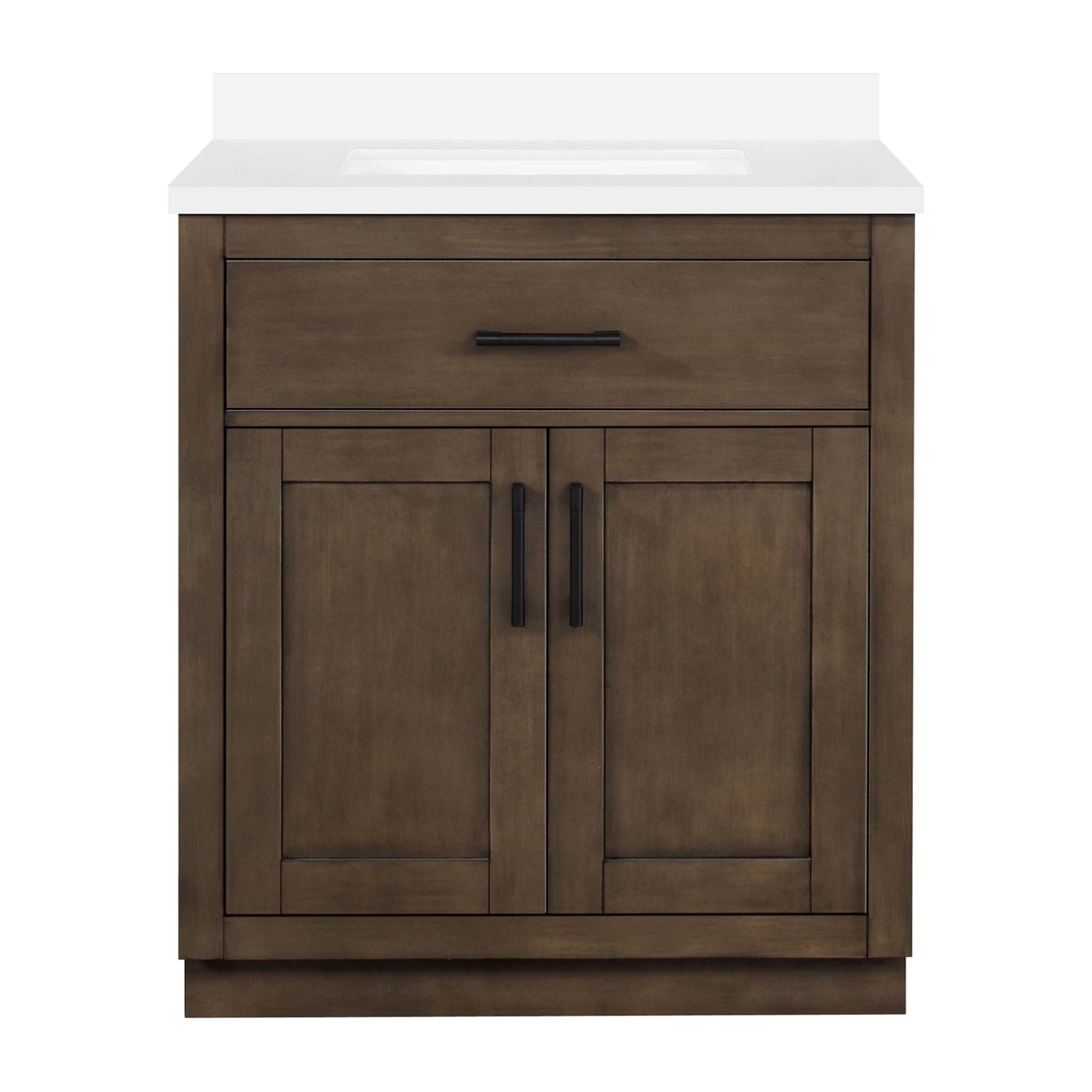 Ove Decors Bailey 30 in W x 22 in D Almond Latte Bathroom Vanity with ...