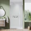 Mustee Durastall Shower Stall, Thermoplastic, Center Drain, Slip ...