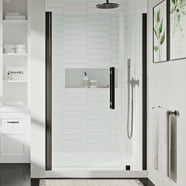 Mustee Durastall Shower Stall, Thermoplastic, Center Drain, Slip ...