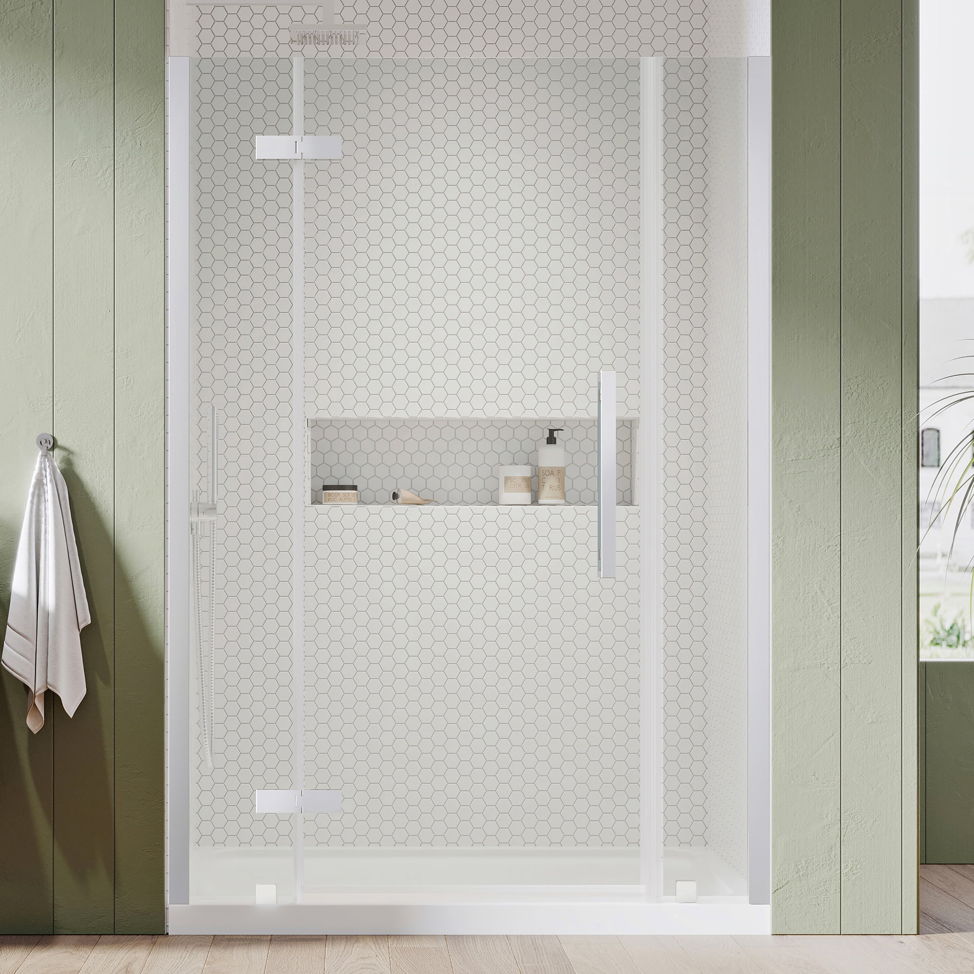 Ove Decors Tampa 48 in. L x 32 in. W x 72 in. H Alcove Shower Kit with ...