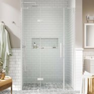 MCOCOD 57 to 60 in W x 72 in H Frameless Shower Door with Soft Close, 5/16" (8 mm) Clear ...