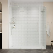 DreamLine Flex 32 in. D x 32 in. W x 74 3/4 in. H Semi-Frameless Pivot Shower Enclosure in ...