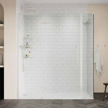 DreamLine Flex 32 in. D x 32 in. W x 74 3/4 in. H Semi-Frameless Pivot Shower Enclosure in ...