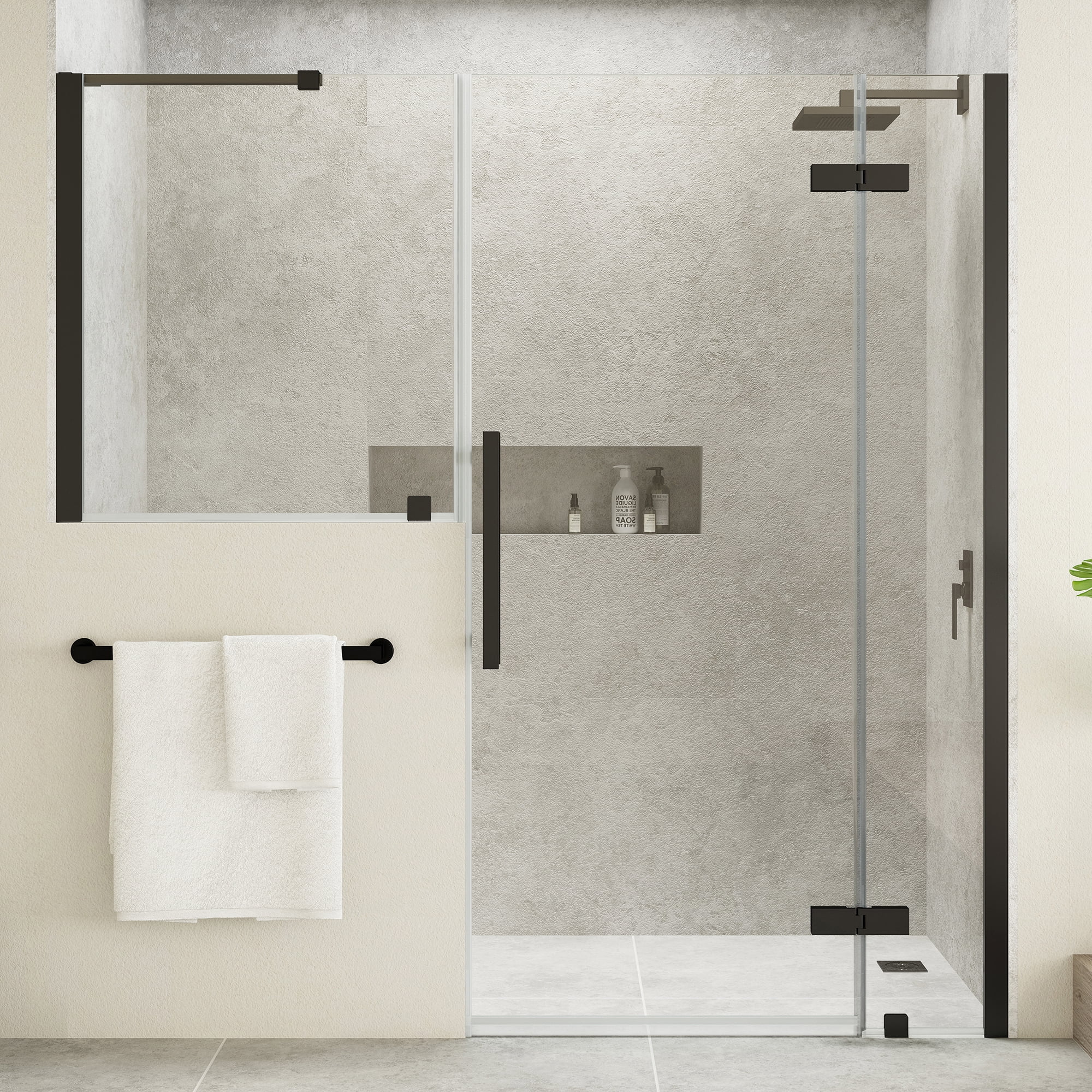 Ove Decors Tampa 74 1 16 In W X 72 In H Alcove Shower Enclosure With