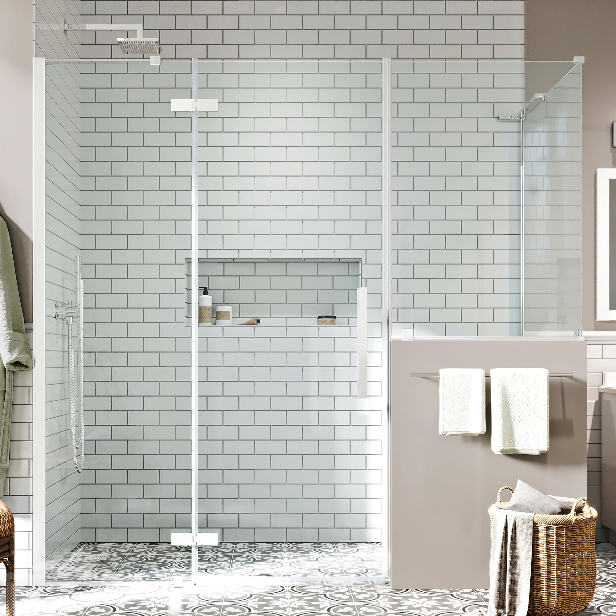 Ove Decors Tampa 80-7/8 in. W x in. H Rectangular Frameless Hinge ...