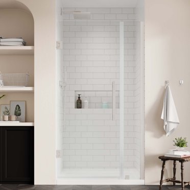 DreamLine 36x36x76.75in Acrylic Shower Base & QWALL-5 Kit, White ...