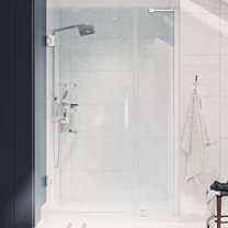 DreamLine 36x36x76.75in Acrylic Shower Base & QWALL-5 Kit, White ...