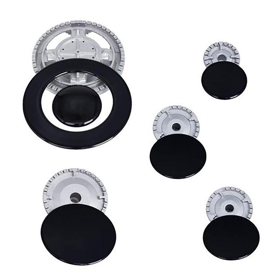 Oven Burners Flame Cover Burners Crowns and Flame Caps Set Stove Lid ...