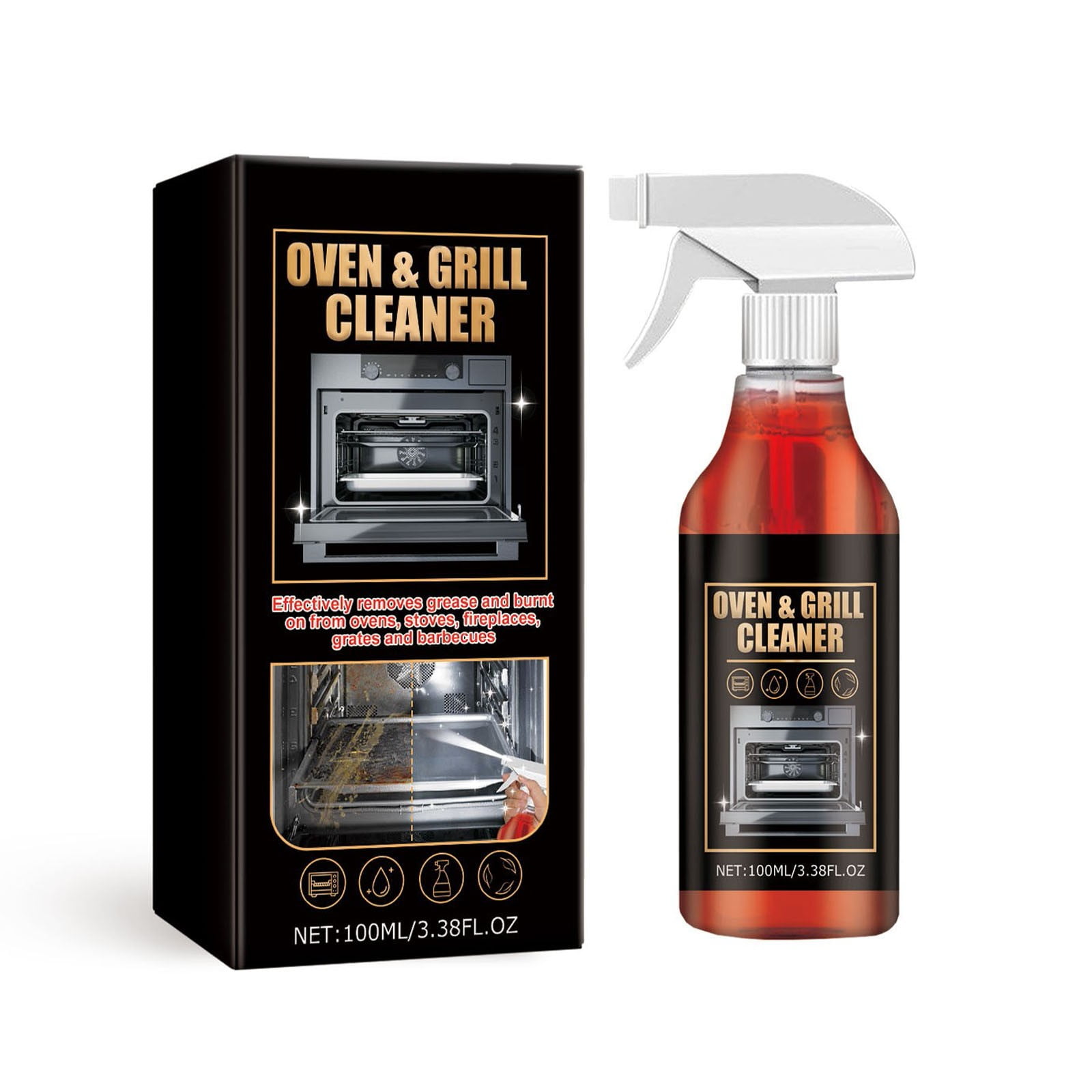 Oven Cleaner, Grill and Barbecue Heavy Duty Cleaner, Vegan Formula ...