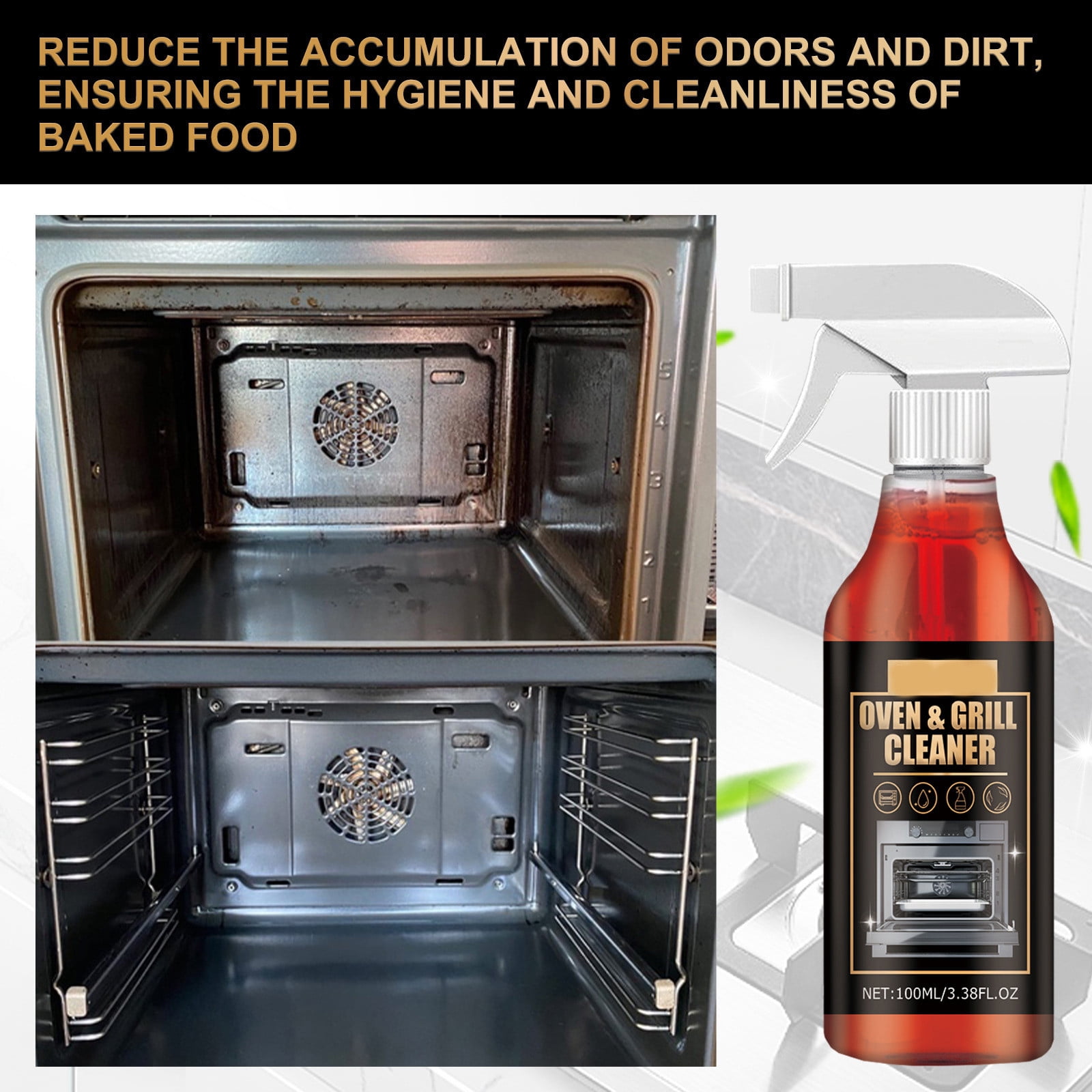 Oven Cleaner Heavy Duty Spray, Cleans and Degreases BBQ Cooking Grates ...