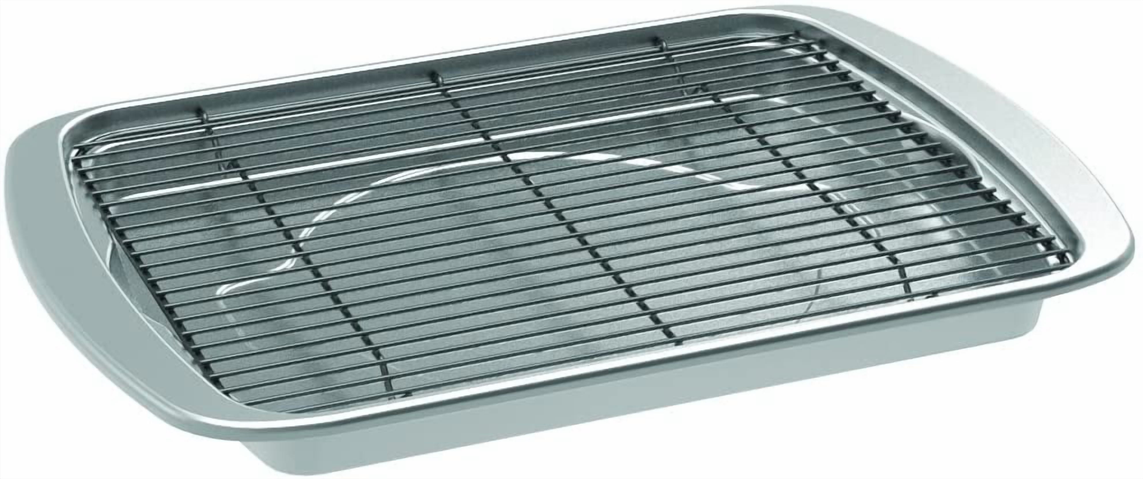 Oven Crisp Baking Tray 2pc Set Includes Pan and Rack; Natural Aluminum ...