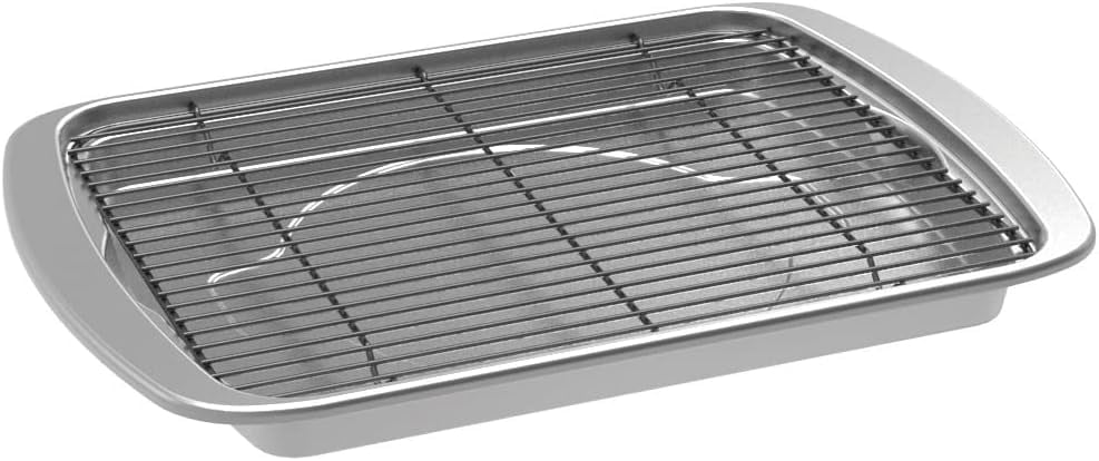 Oven Crisp Baking Tray Set Includes Pan and Rack; Natural Aluminum For ...