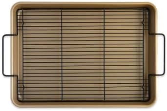 Oven Crisp Baking Tray Set Includes Pan and Rack; Natural Aluminum For ...