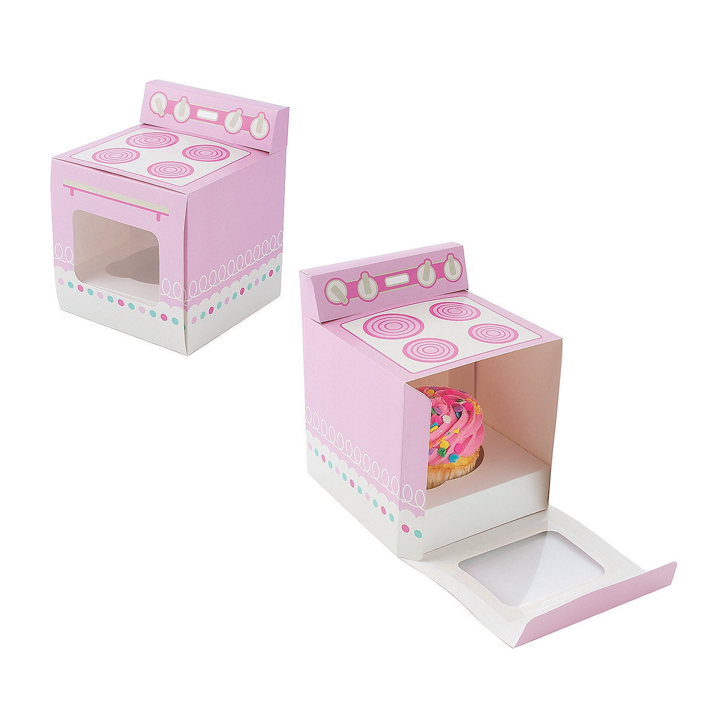 Oven Cupcake Favor Boxes, Party Supplies, Birthday, 12 Pieces - Walmart.com