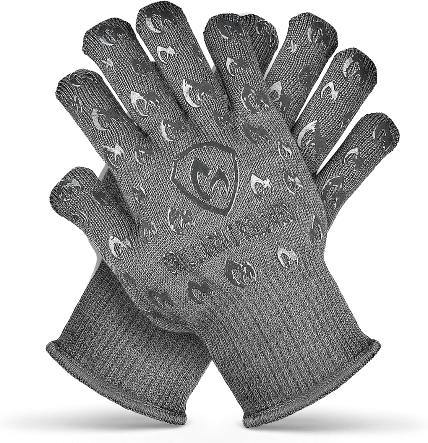 Oven Gloves with Fingers - 932°F Extreme Heat Proof and Cut Resistant ...