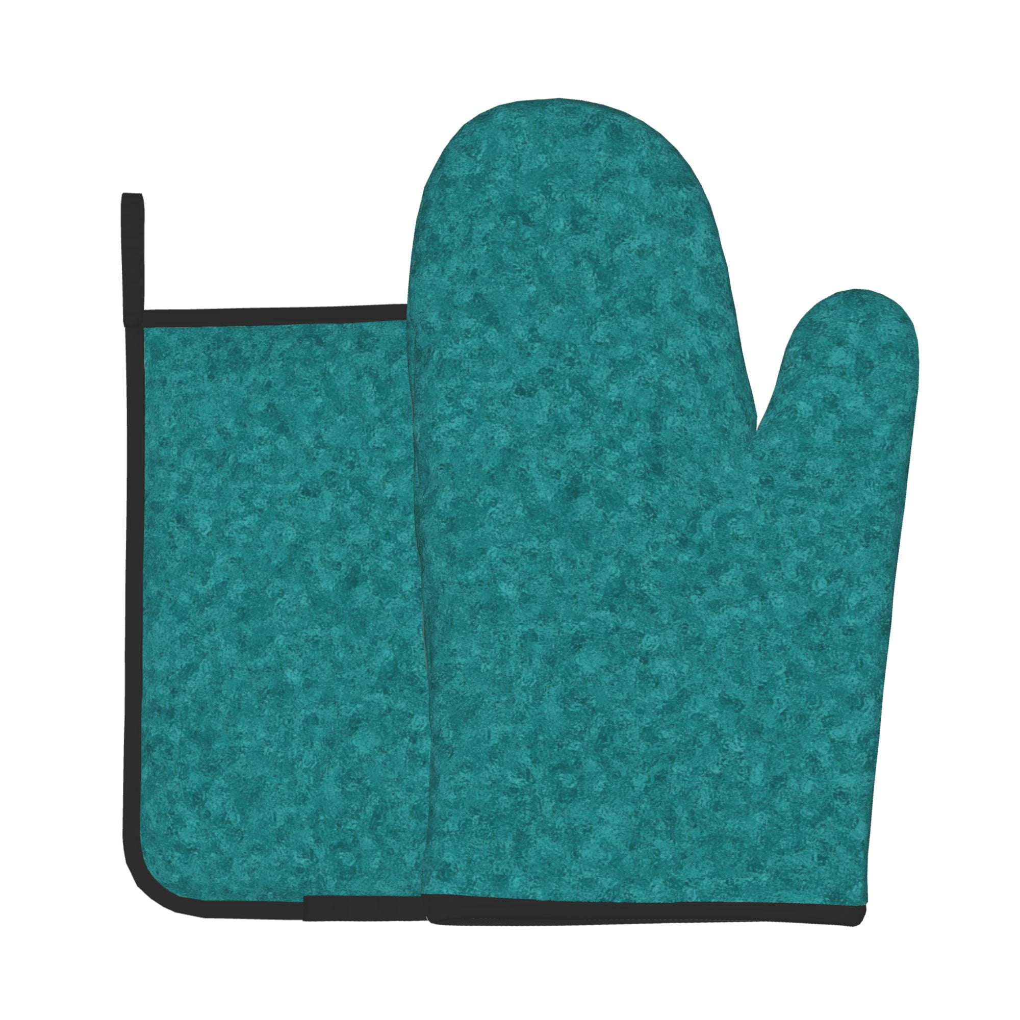 Oven Gloves Hot Pads For Kitchen Decor Emerald Green Foil Texture Heat ...