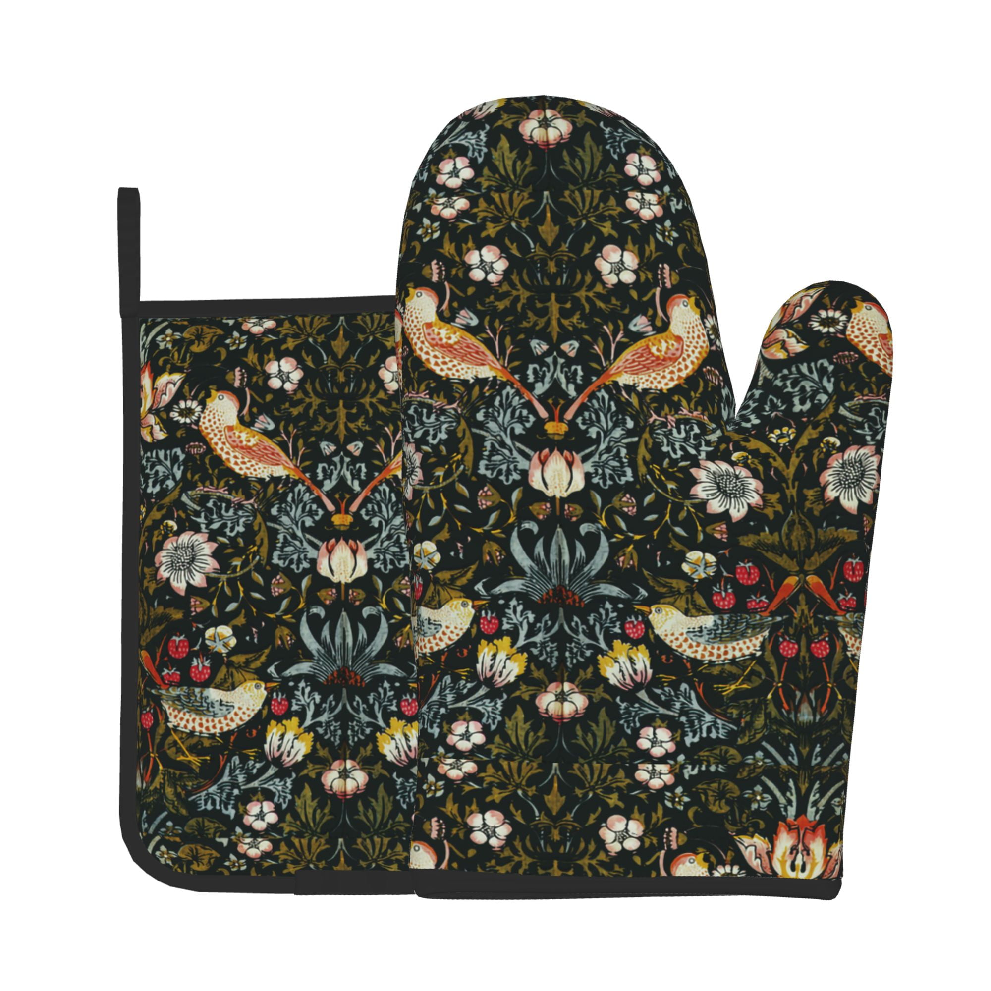 Oven Gloves Hot Pads For Kitchen Decor The Strawberry Thief Of William ...