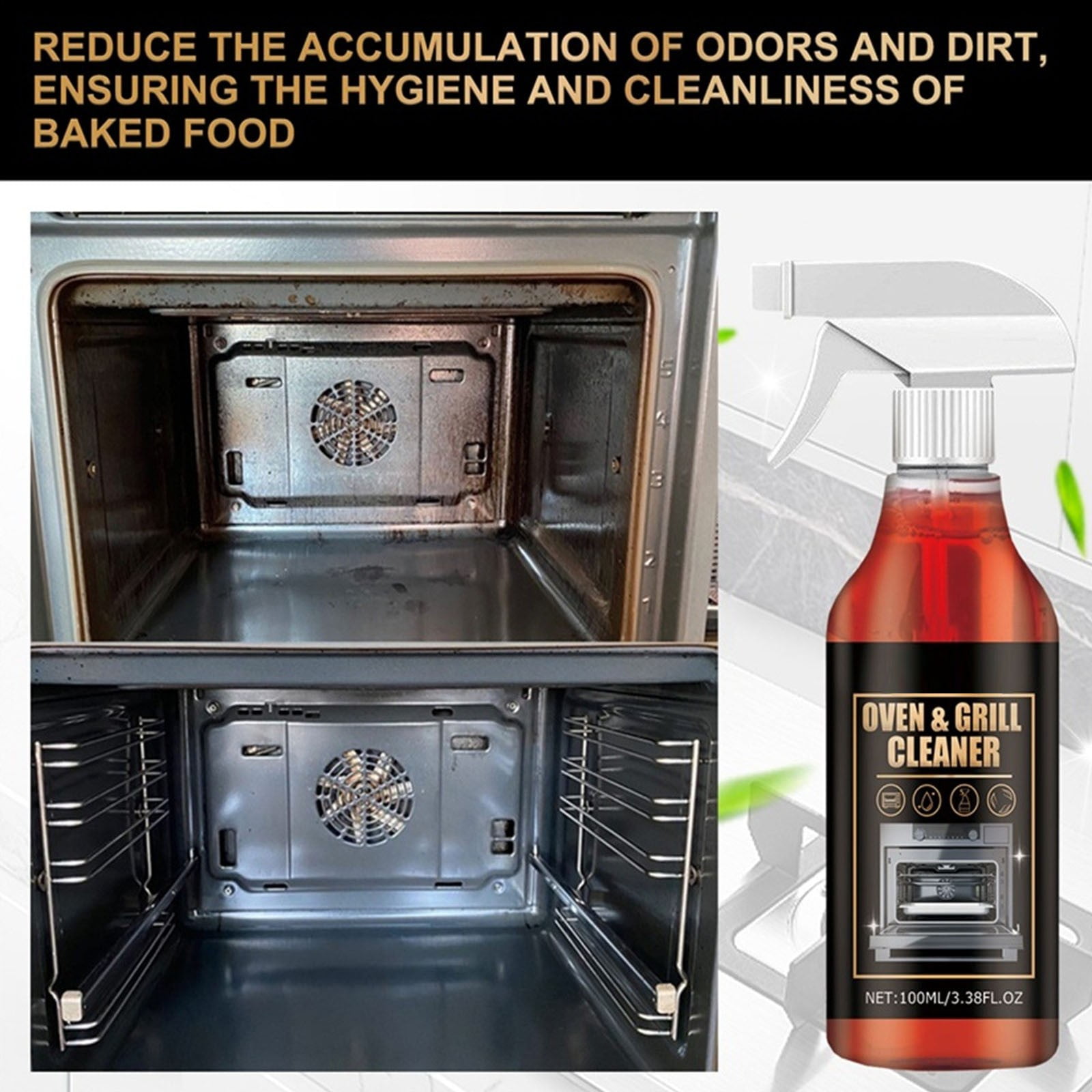 Oven Grill Cleaner – 100ml Vegan Cleaning Agent, Removes Grease & Burnt ...