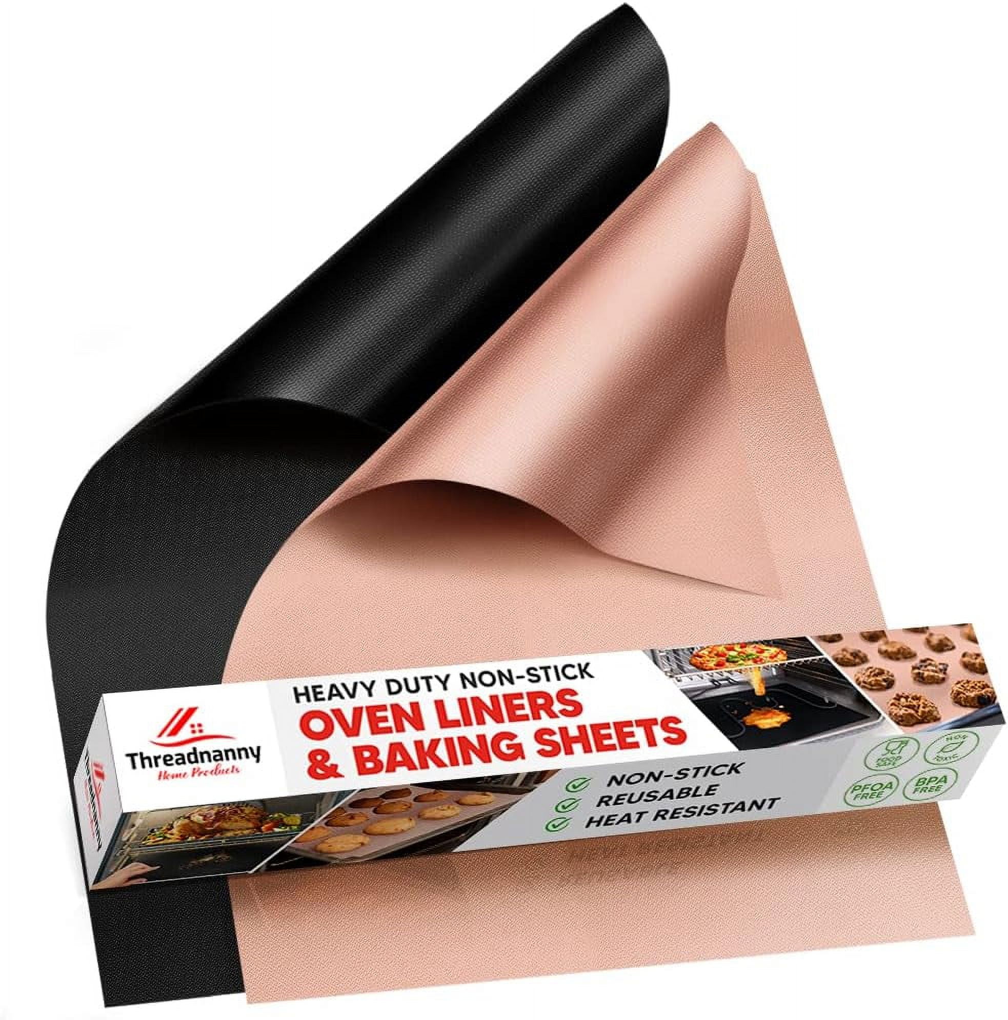Oven Liners for Bottom of Oven with Baking Sheet Mat, Heat Resistant ...
