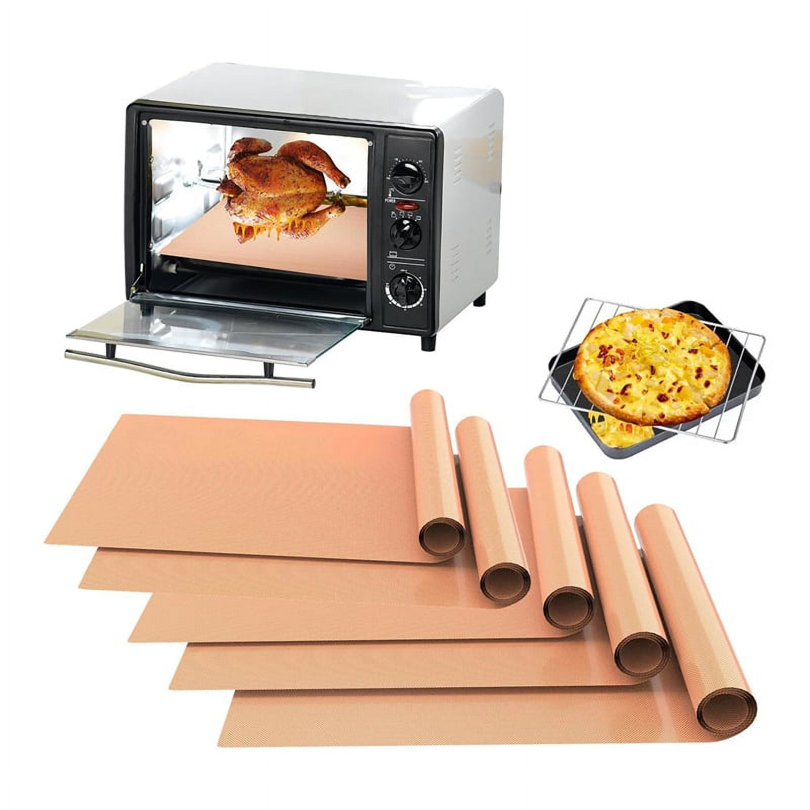 Oven Liners for Bottom of Oven, 5 Pack 16X24 Inch Oven Mats, Brown ...