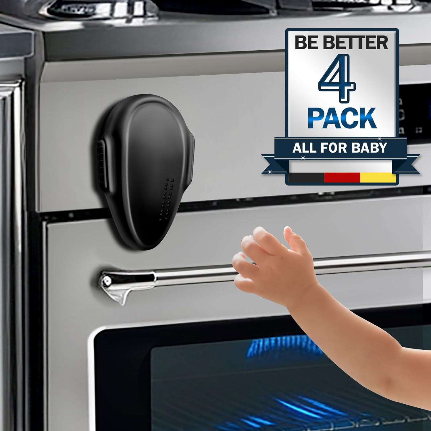 Oven Lock Child Safety (4 Pack), Kitchen Safety Oven Door Lock for ...