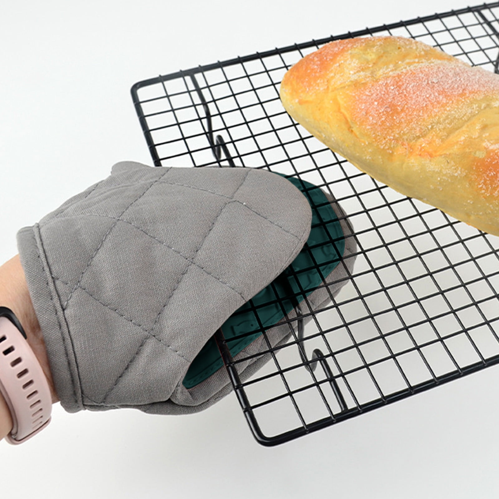 Oven Mitt, Kitchen Mitt For Oven, Fish Shaped Semi-Silicones Cloth Hand ...