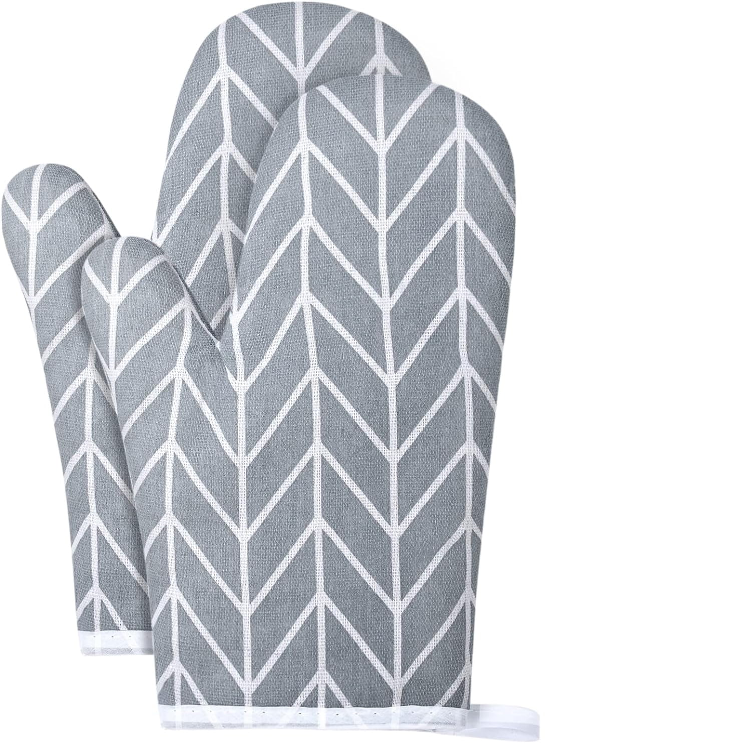 Oven Mitts, 2 Pack 10.24" X 5.12" Cotton Oven Mitt Pot Holders, Non ...