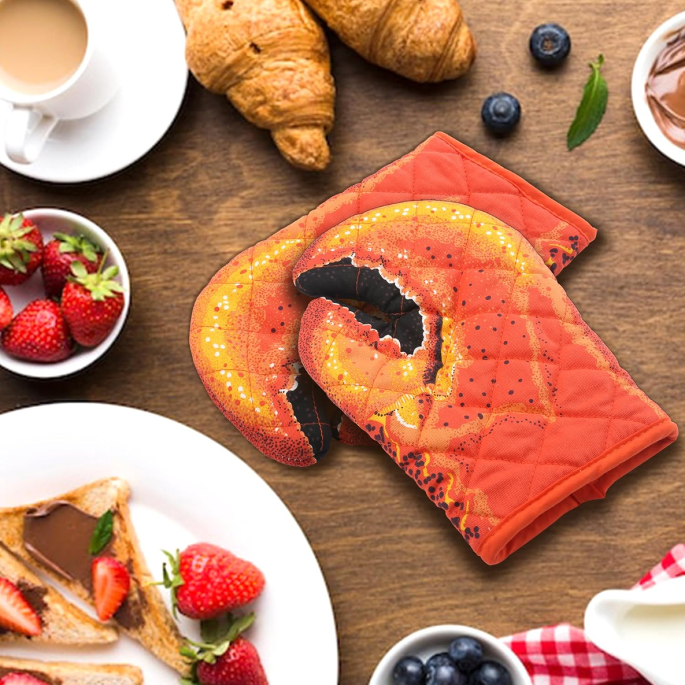 Oven Mitts Heat Resistant Gloves 2 Pack, Crab Tongs Lobster Claw Gloves ...