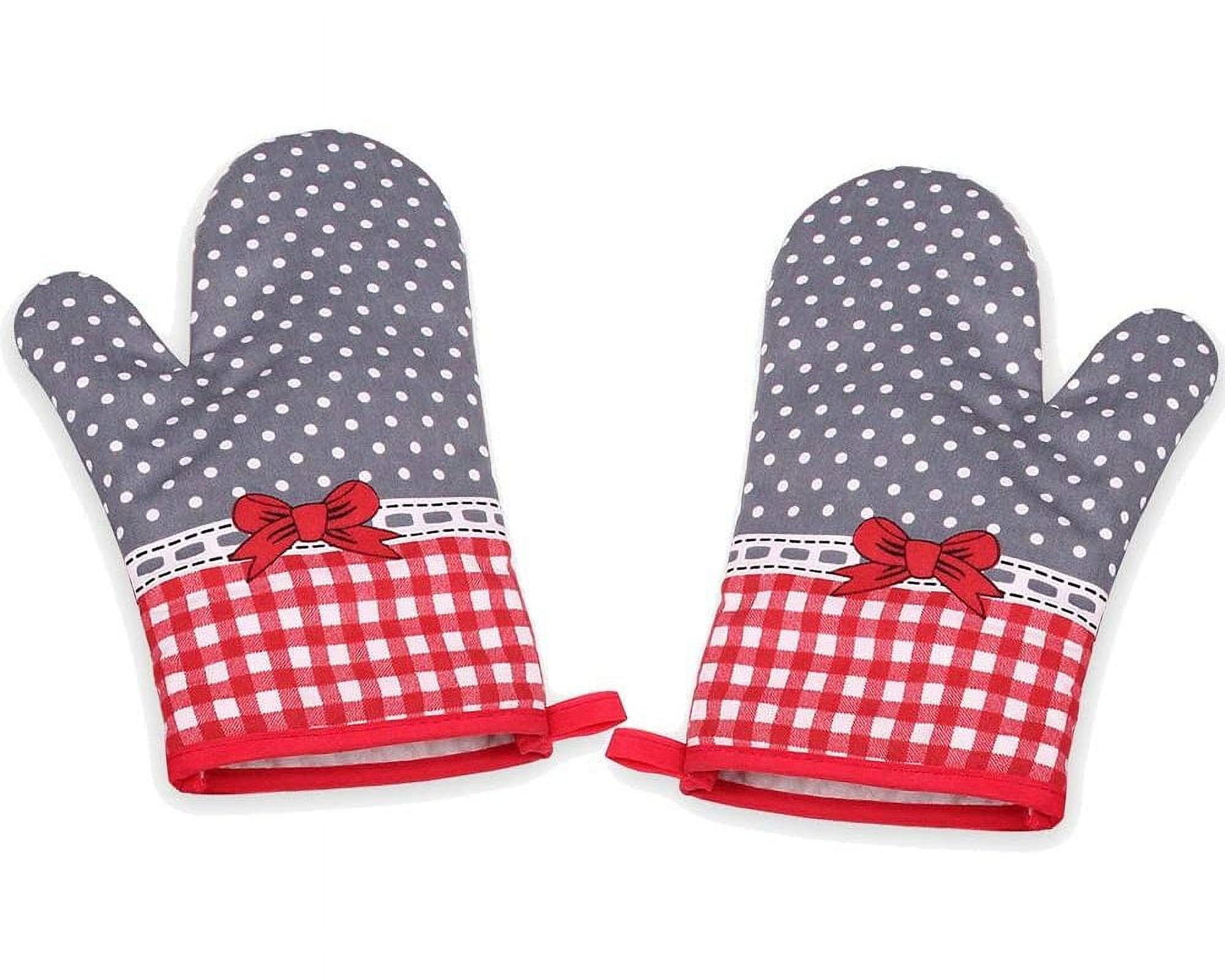 Oven Mitts and Pot Holders, Oven Glove Heat Resistant with Kitchen ...