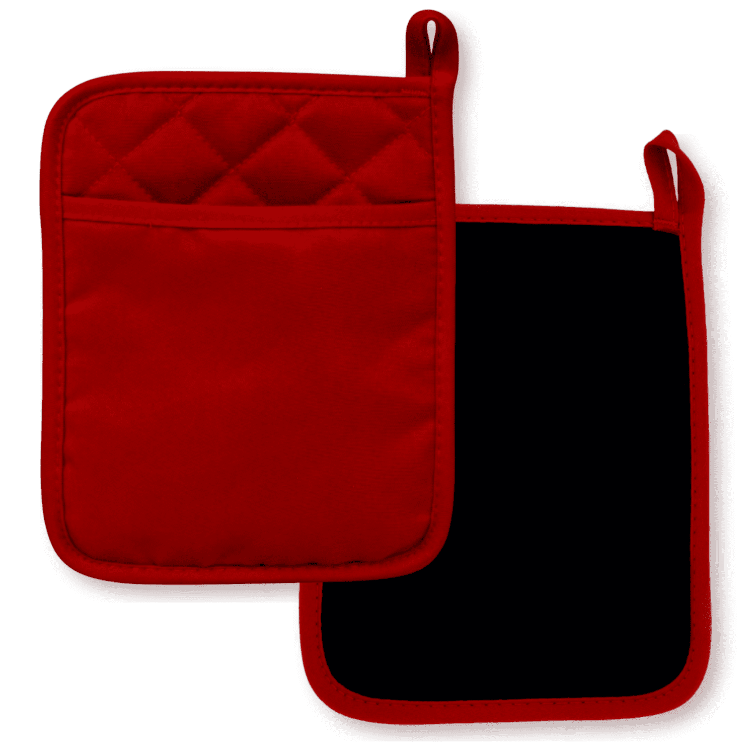 Oven Mitts Pot Holders Red Polyester/Rubber Oven Mitts, 9x7 in. - 4 ...