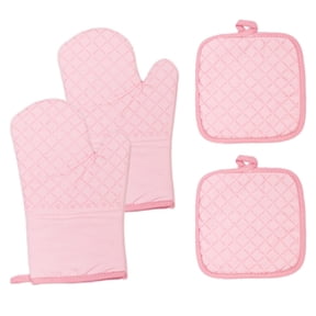 HEETLY Heavy Duty 4-Piece Cotton Oven Mitts and Pot Holder Sets, 12 ...