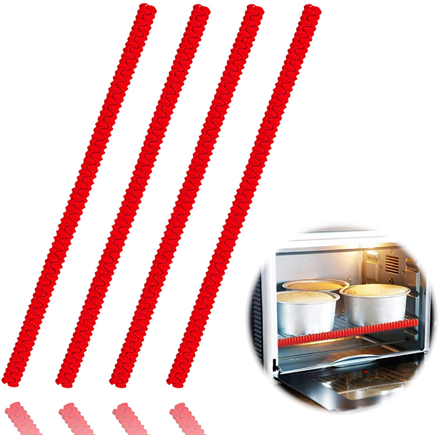 Oven Rack Shields - 4 Pack Heat Resistant Silicone Oven Rack Cover 14 ...