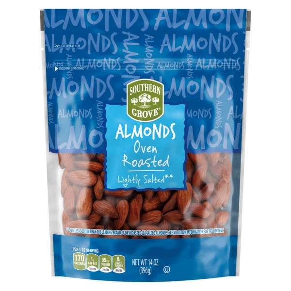 Oven Roasted and Lightly Salted Almonds, 14 oz- Pack of 3 - Walmart.com