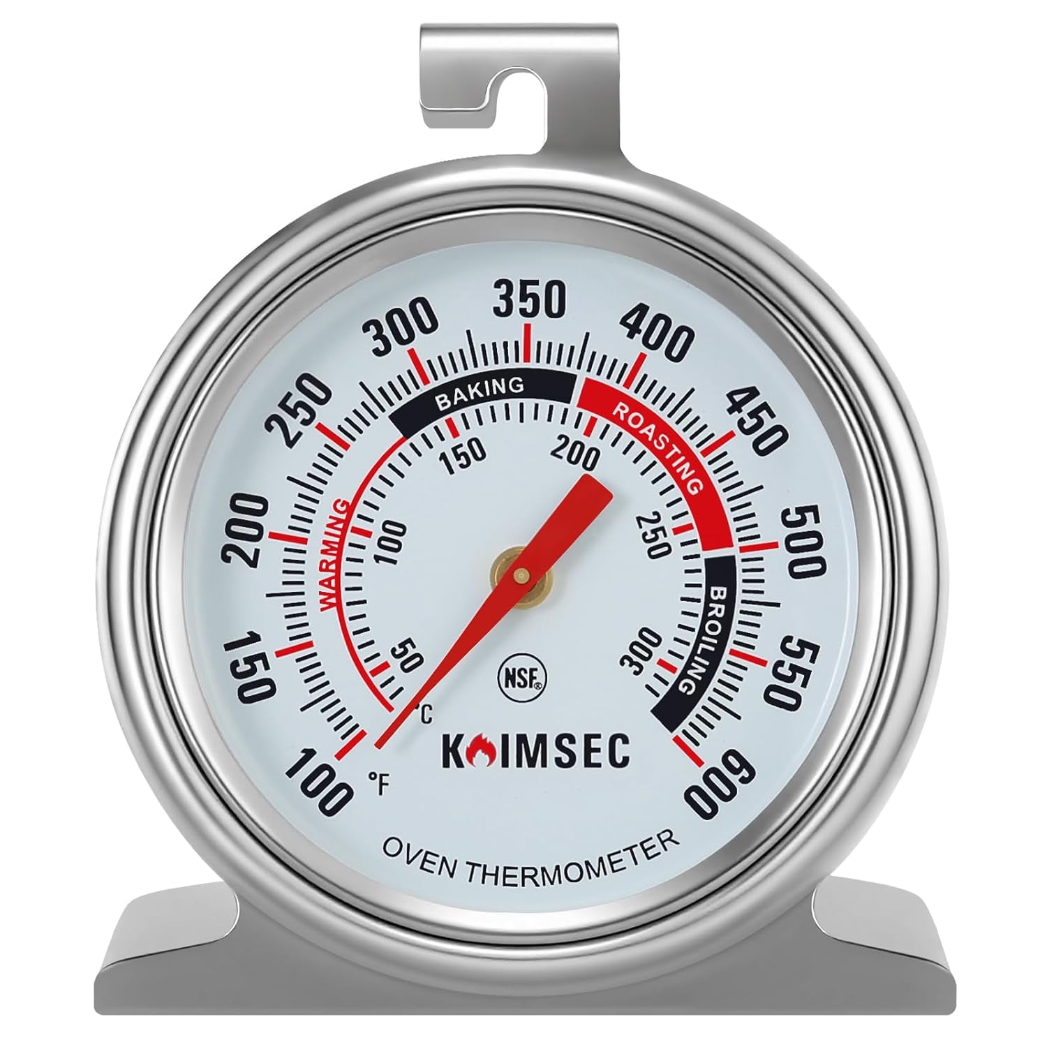 Oven Thermometer for Temperature Gauge, Safe for Inside Gas/Electric ...