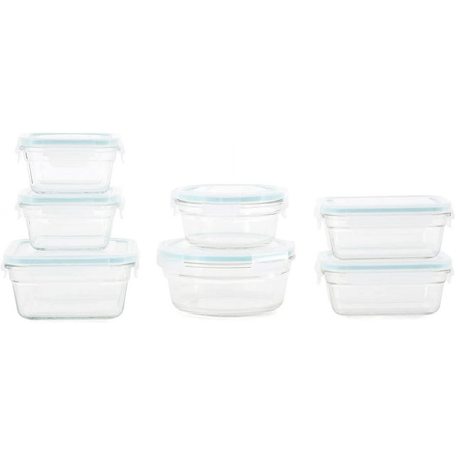 Oven and Microwave Safe Glass Food Storage Containers 14 Piece Set ...