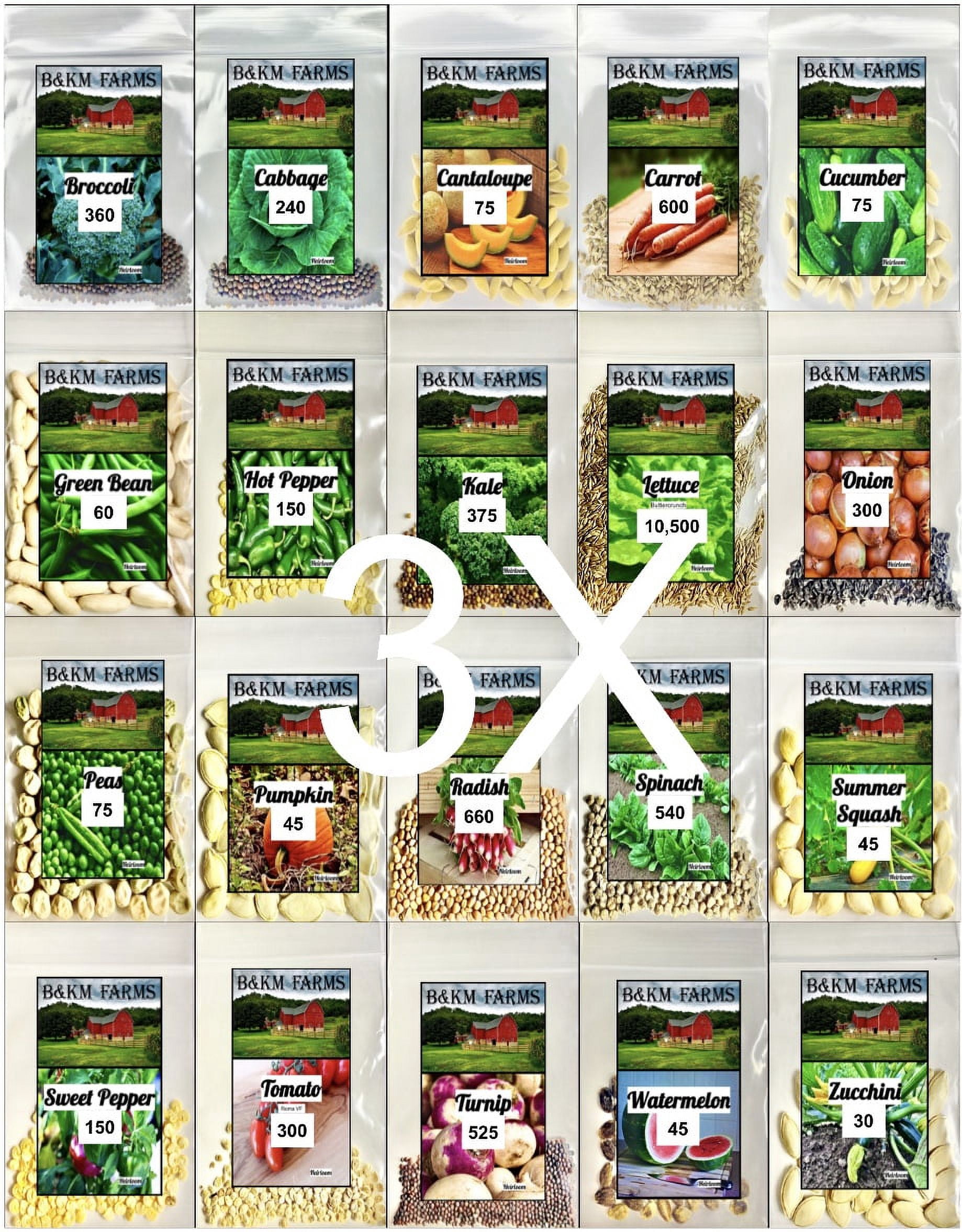 Walmart's Heirloom Non-GMO Garden Seed Packs: 20 Varieties, Over 15,000 ...