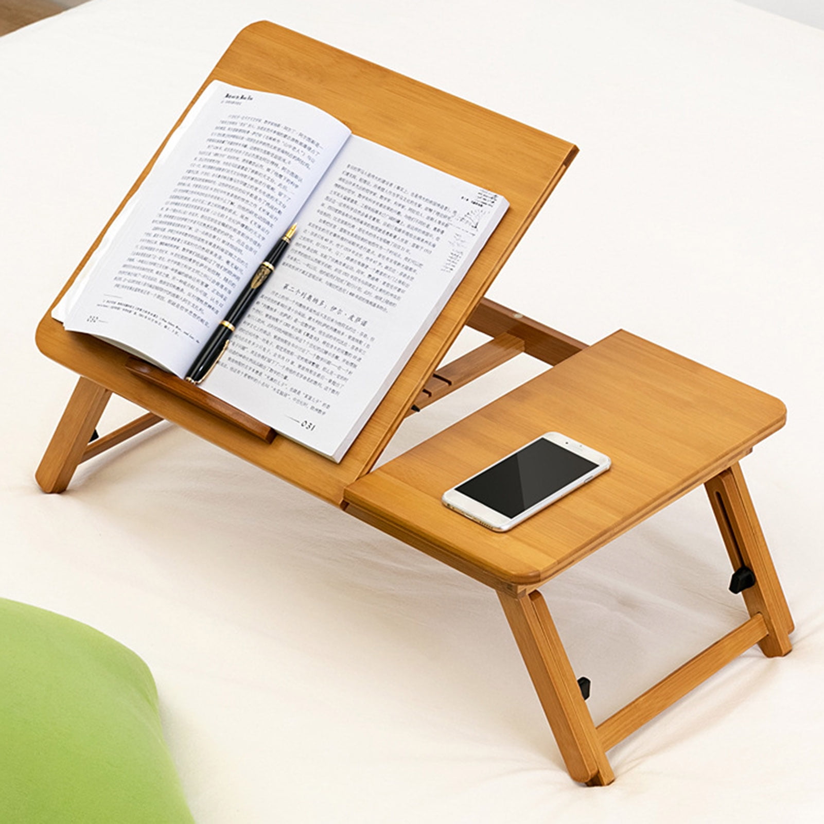Over-Bed Table, 4 Tilt Angles, Smooth Edge, Strong Load-bearing, Height ...