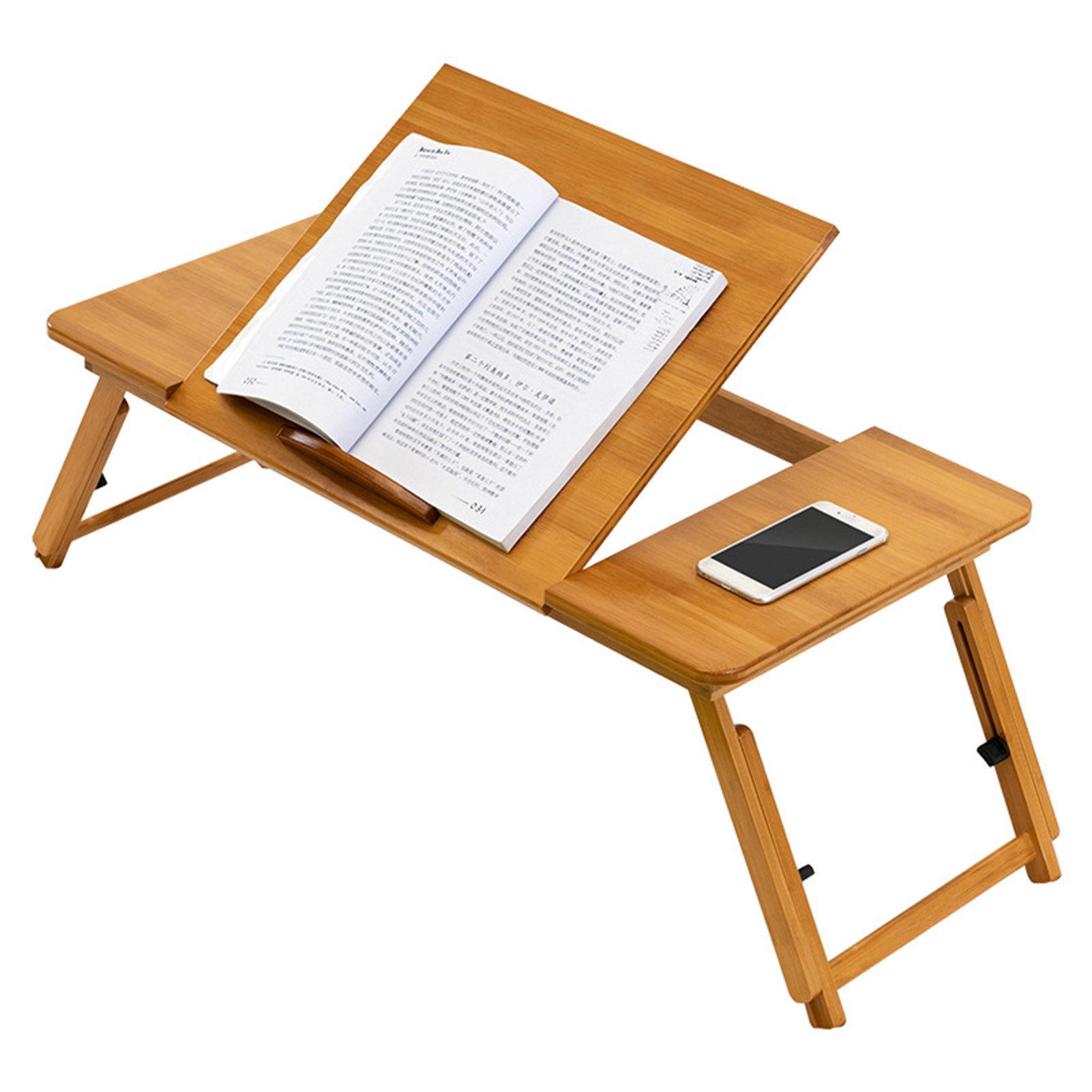 Over-Bed Table,,Ergonomic Folding Table,with 4 Tilt Angles Smooth Edge ...