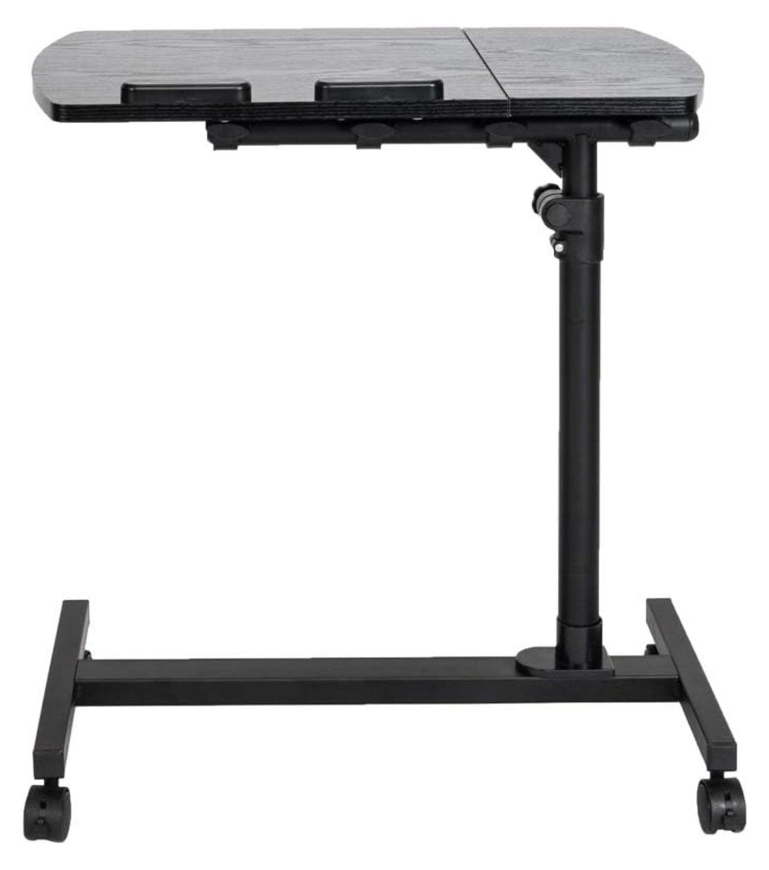 Over Bed Table with Wheels Adjustable Rolling Laptop Overbed Desk ...