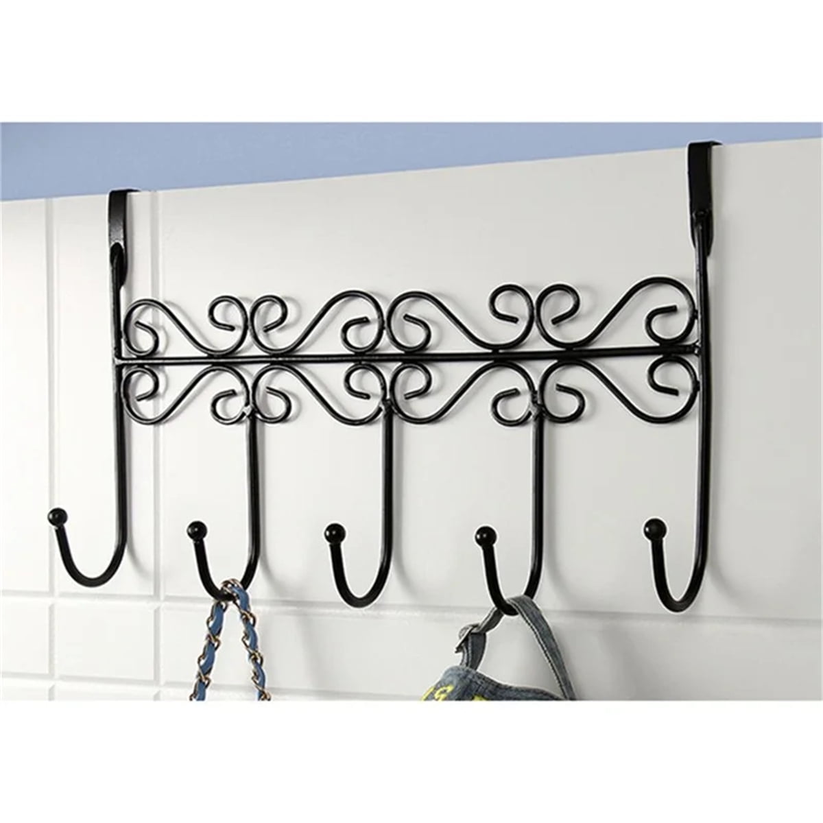 Over Door Coat Rack, Over the Door Hooks, Door Hanger with 5 Hooks ...