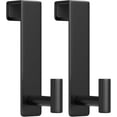 Over-Door Hooks Heavy-Duty Stainless Steel with Non-Slip Pads Fits 1-3/ ...