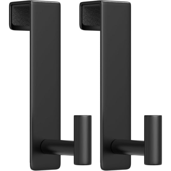 Over-Door Hooks Heavy-Duty Stainless Steel with Non-Slip Pads Fits 1-3/ ...